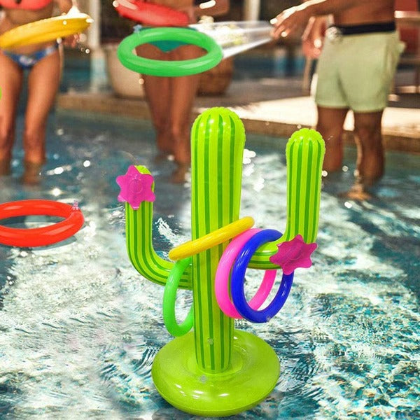 Inflatable Cactus Swimming Pool Ring Toss Game