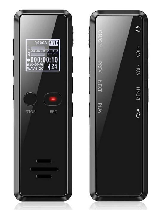 Professional Digital Voice Recorder with Auto File Saving and Built-In