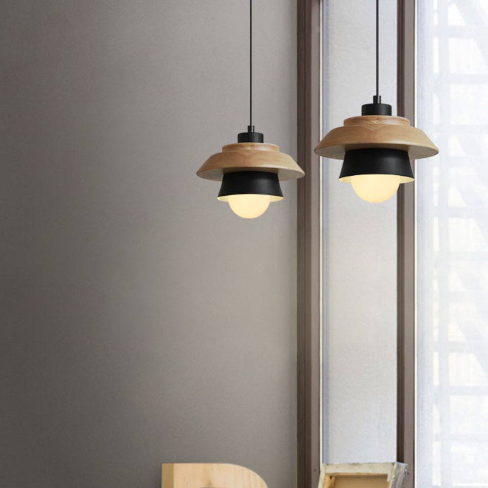 Wooden Pendant Light, Nordic Natural Design