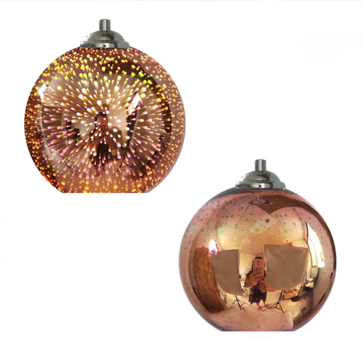 3D Fireworks Glass Pendant Light with Creative Color Glass Design