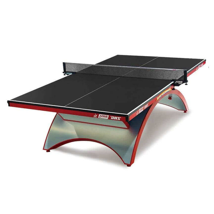 DHS Neo Rainbow 2 T.T. Table - Black Top/Silver Base with Red Rim
