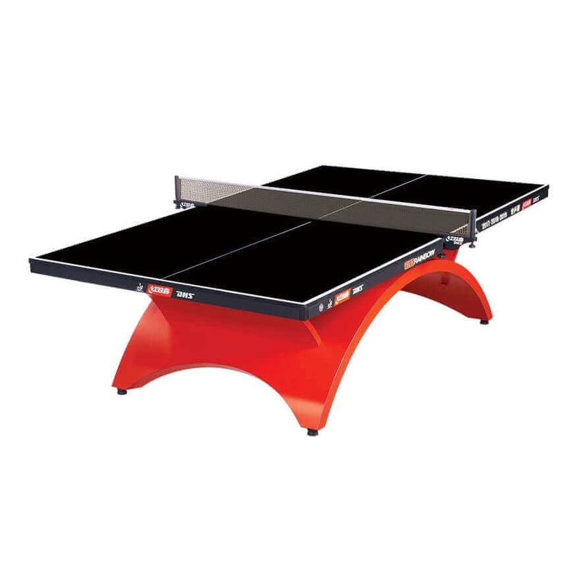 DHS Rainbow T.T. Table - Black Top, Red Base | Buy at MyGameTables